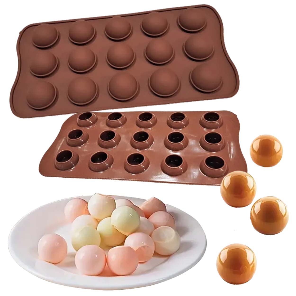 Silikon Choklad- och Bakform 15st Klot | Megabilligt.se